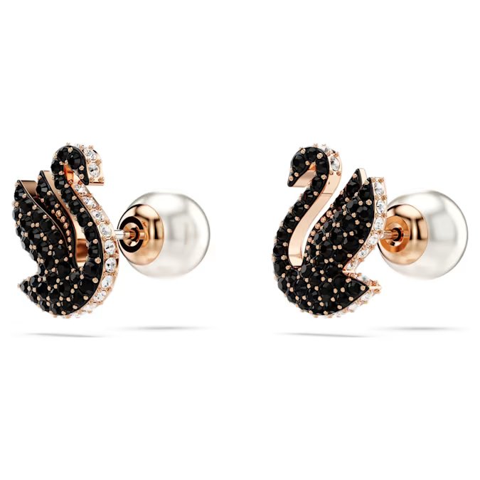Bybest Shop - Swarovski Swan stud earrings